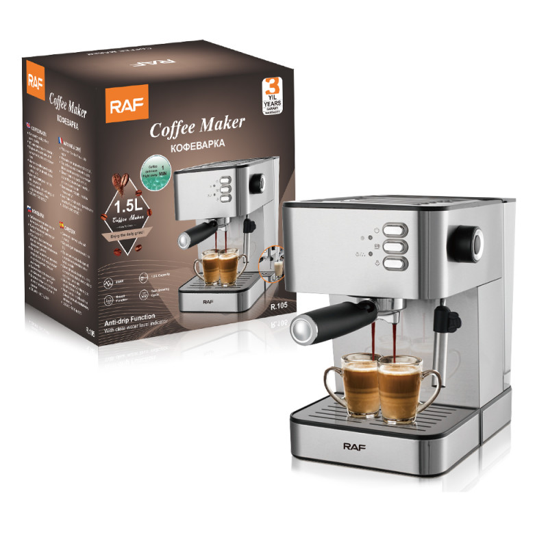 Automatic Coffee Machine commercial espresso 1.5L 850W RAF R-104